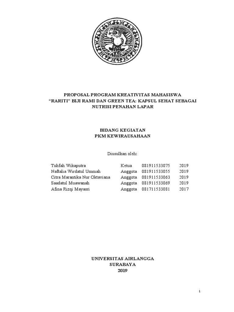Contoh PKM K (Kewirausahaan) | PDF