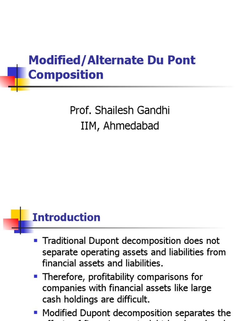 Modified Du Pont Analysis Explained | PDF | Equity (Finance) | Leverage ...