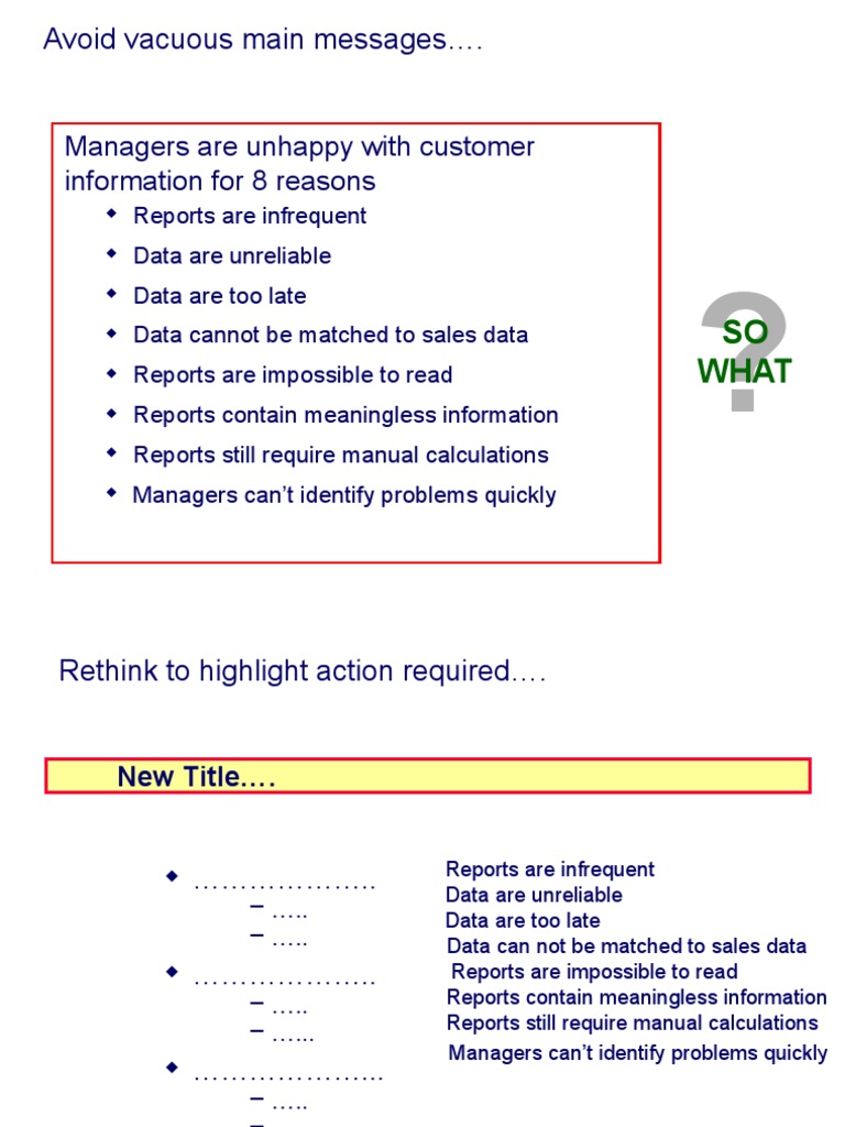 Managers Are Unhappy With Customer Information For 8 Reasons | PDF ...
