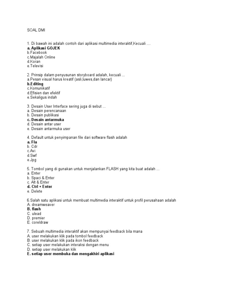 Soal Dmi | PDF