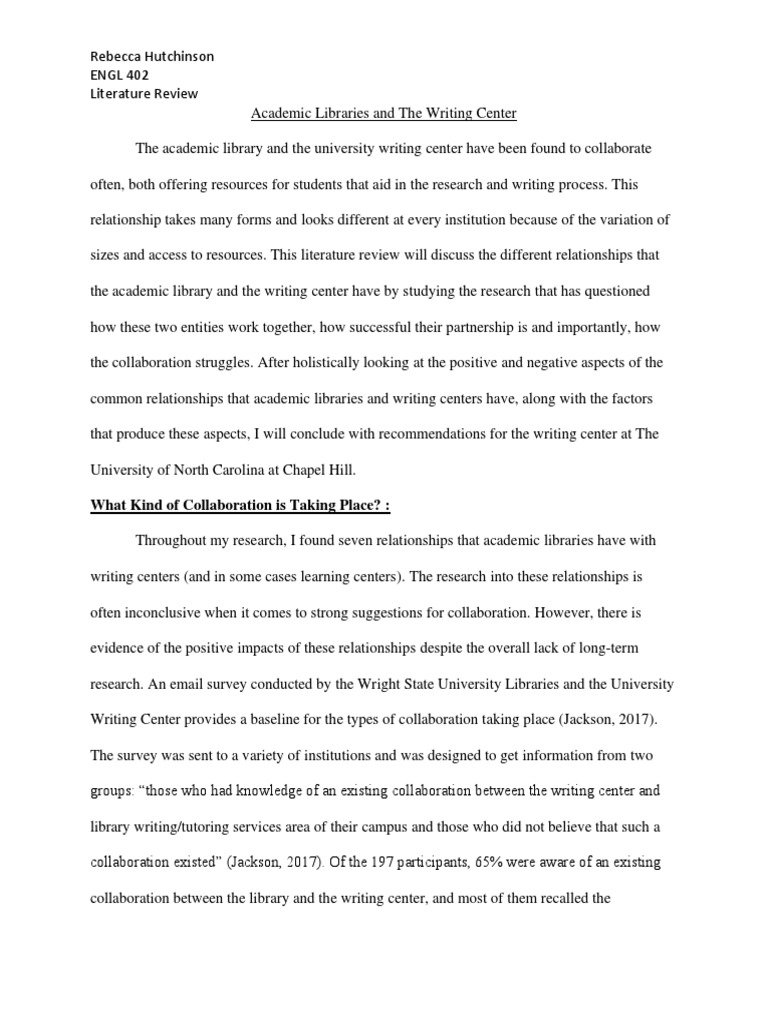 Academic Libraries and The Writing Center | PDF | Librarian ...