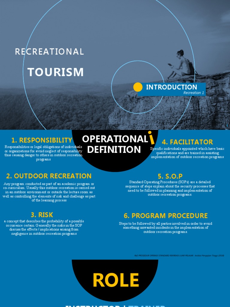 INTRODUCTION To RECREATIONAL TOURISM | PDF | Facilitator | Recreation