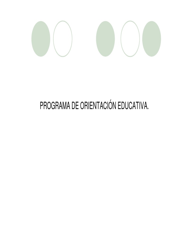 Programa de Orientacion Educativa | Descargar gratis PDF | Plan de estudios | Ciencias del ...