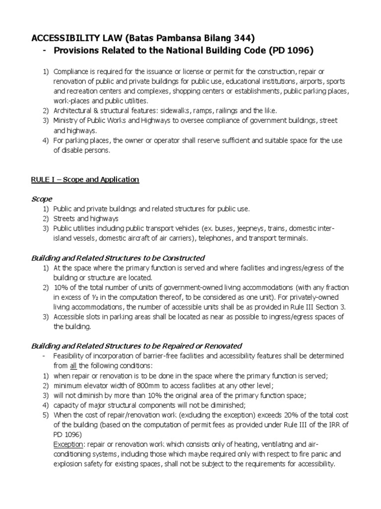 BP 344 - Provisions Related To NBC | PDF | Public Toilet | Door