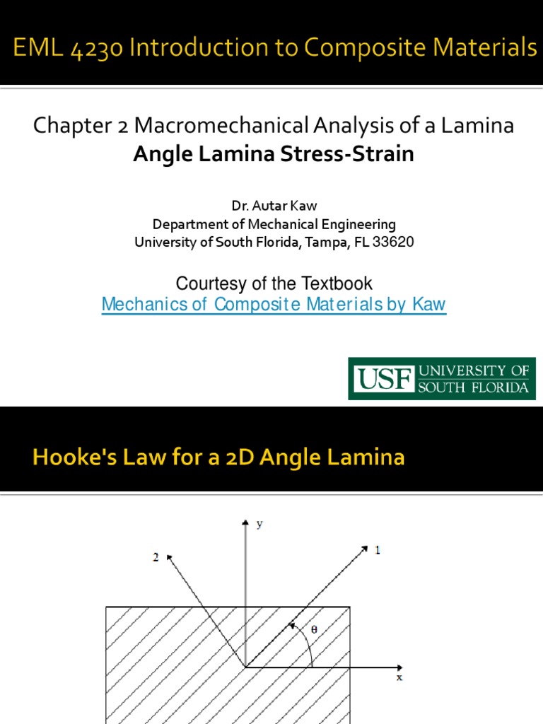 Chapter 2 Macromechanical Analysis of A Lamina: Angle Lamina Stress ...