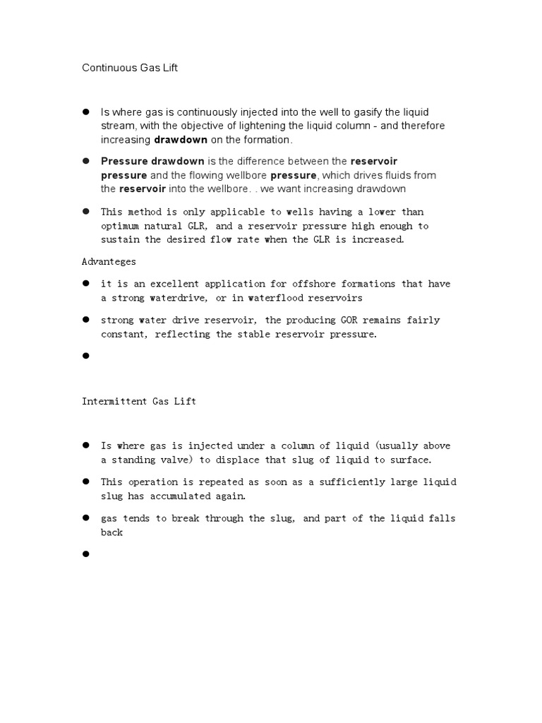Continuous Gas Lift | PDF