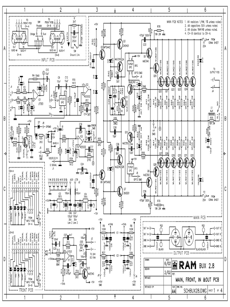 Ram Bux2.8 Power Amplifier SCH PDF | PDF