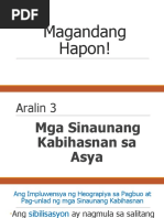 Mga Sinaunang Kabihasnan NG Asya - Handouts | PDF
