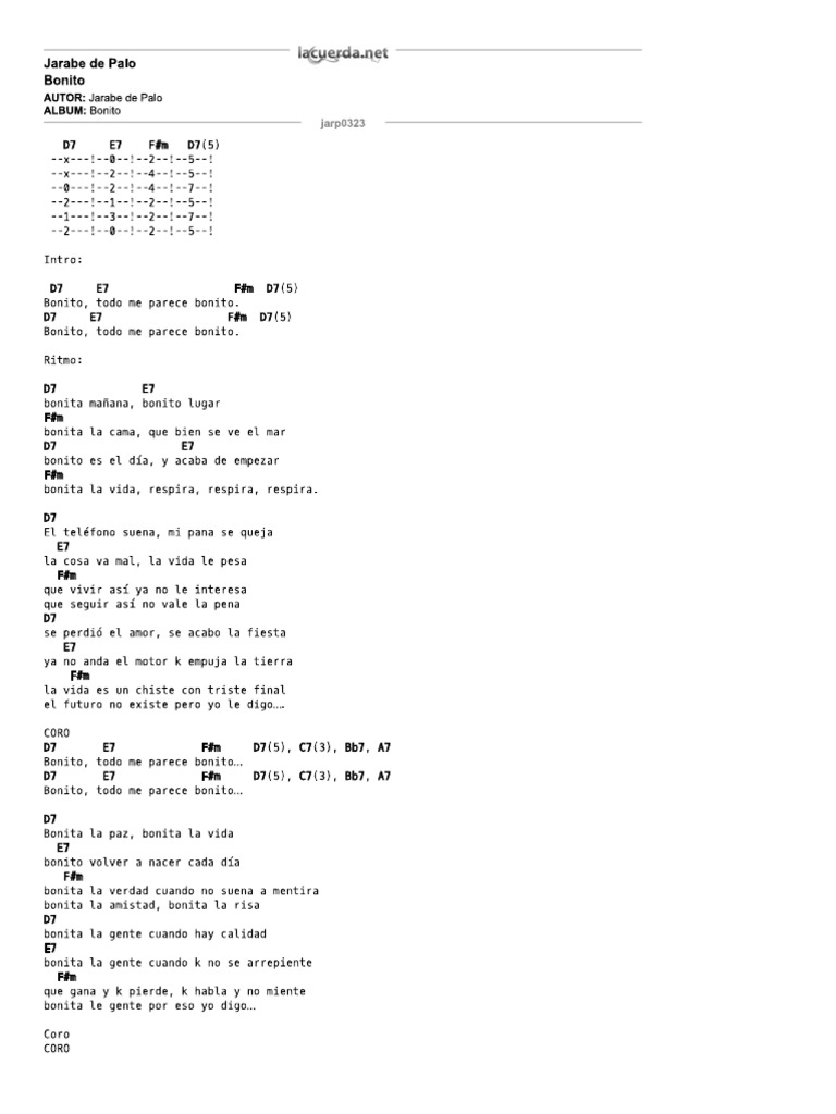 Jarabe de Palo - Bonito PDF | PDF