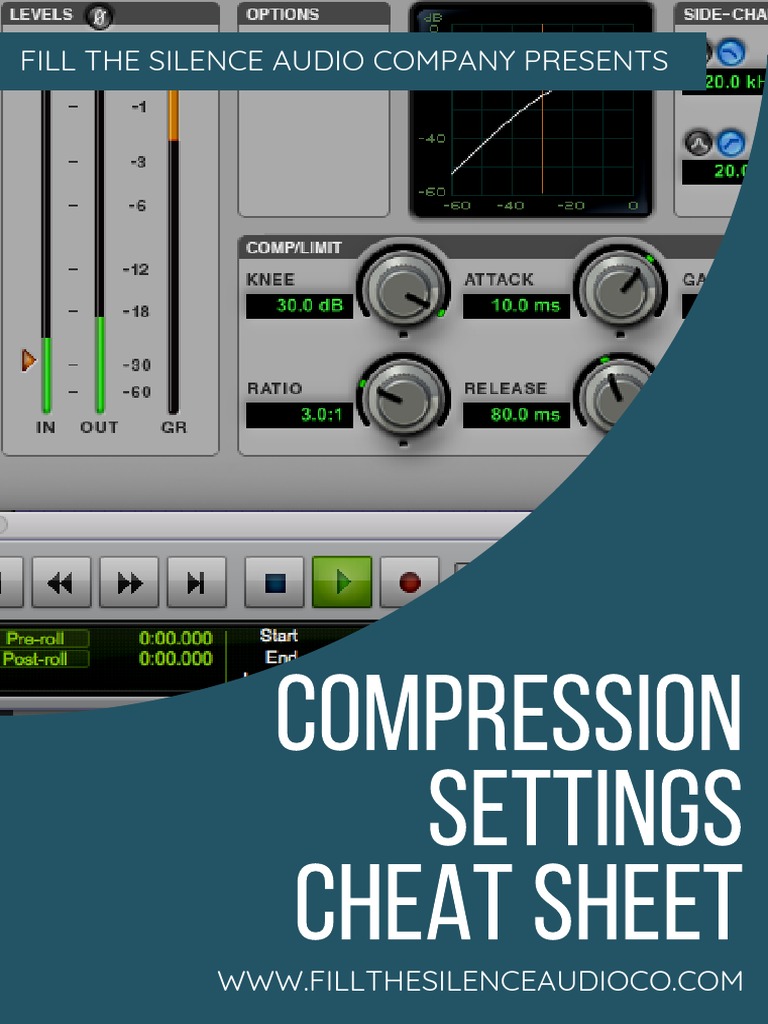 Compression Settings Cheat Sheet: Fill The Silence Audio Company ...