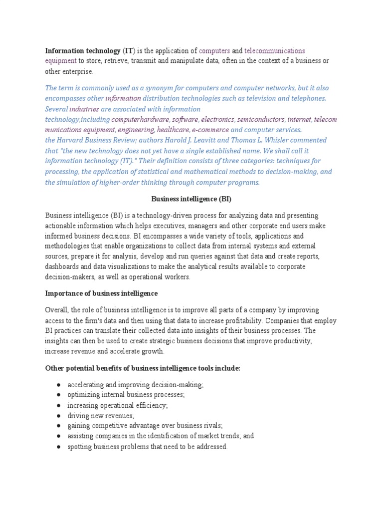 MIS Module 1 Notes | PDF | Business Intelligence | Value Chain