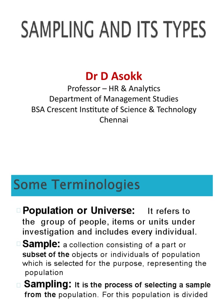 2.sampling & Types | Download Free PDF | Sampling (Statistics) | Evaluation Methods