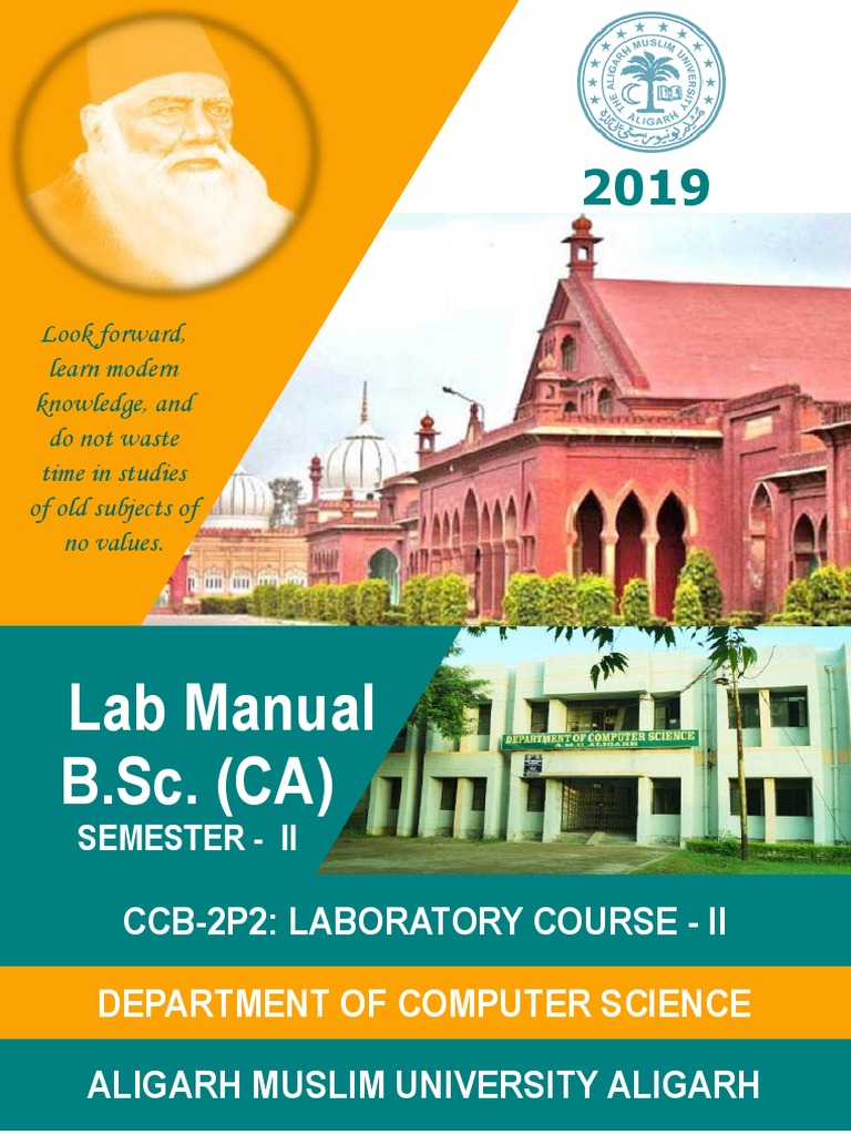 Lab Manual B.Sc. (CA) : Department of Computer Science Ccb-2P2: Laboratory Course - Ii | PDF ...