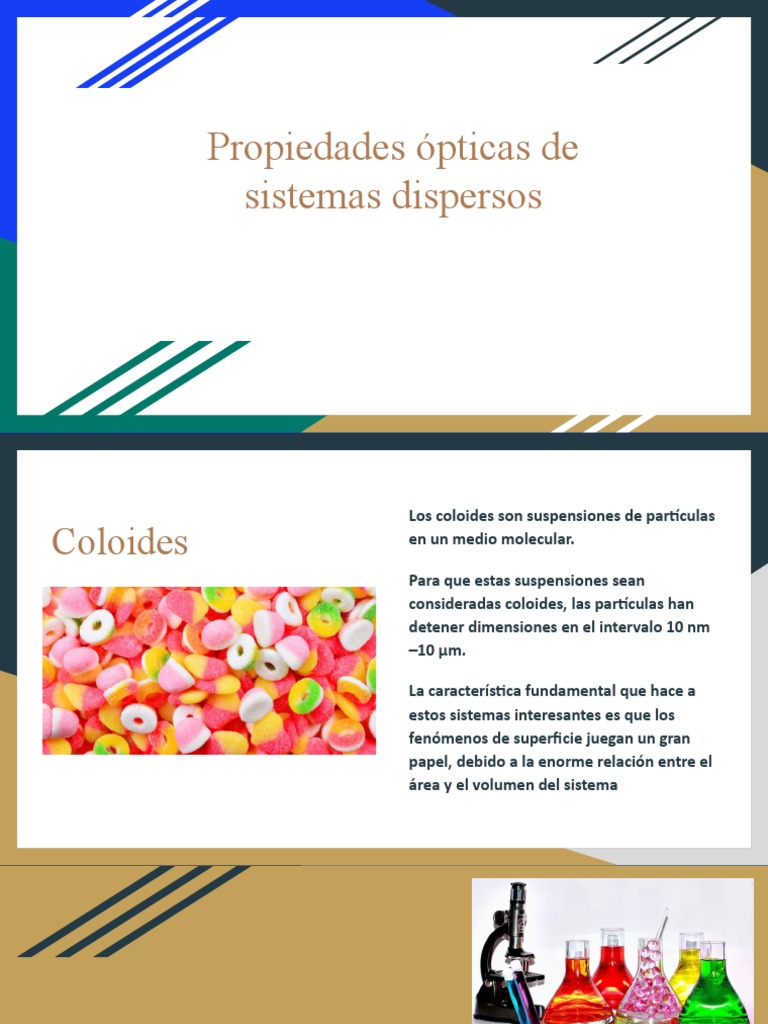 Propiedades Ópticas de Sistemas Dispersos | PDF | Coloide | Ligero