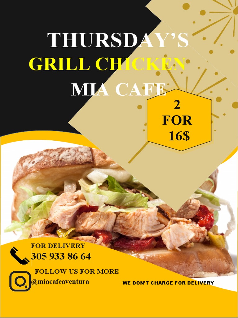 Special Grill Chicken THURSDAY | PDF