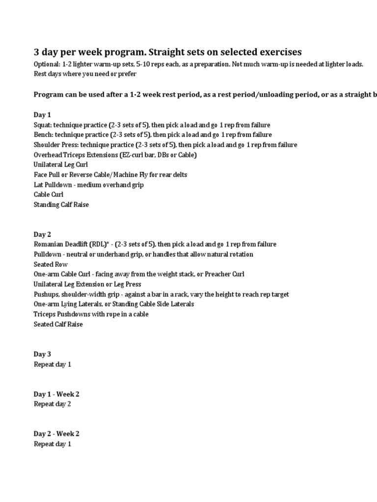 Borge Fagerli - Myo-Reps Training Programs | PDF | Weight Training ...