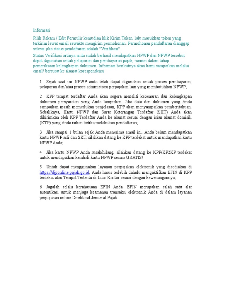 Kebijakan NPWP | PDF | Karier & Perkembangan | Hukum