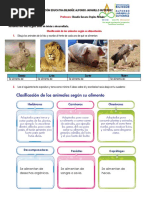 Ciencias Naturales 4° Clasificación Carnivoro, Herbivoro, Omnivoro | PDF