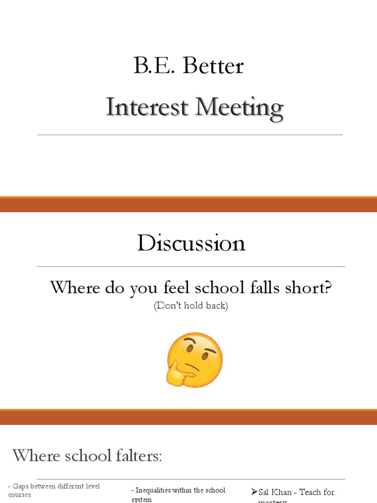 Interest Meeting | PDF | Education Theory | Curriculum