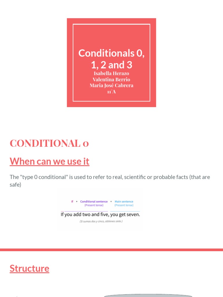 Conditionals 0, 1, 2 and 3 | PDF | Syntactic Relationships | Semiotics