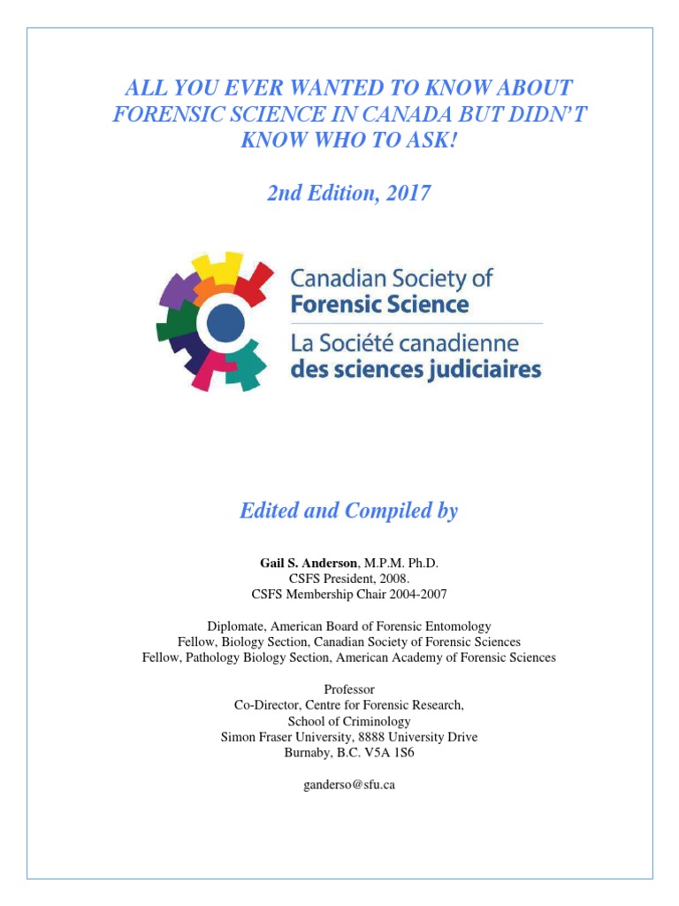 Forensic Science Career Booklet GSA 2017 2nd Edition 1 Ilovepdf ...