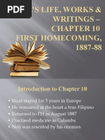 Rizal's First Homecoming | PDF | Philippines