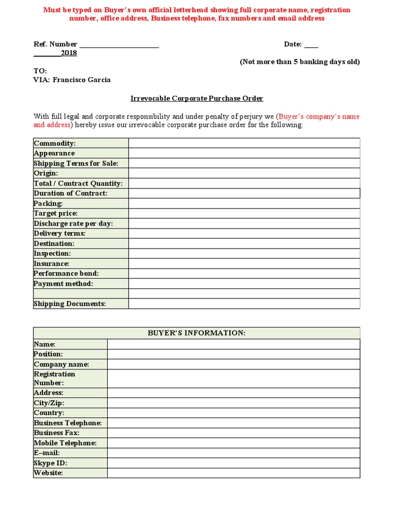 With Full Legal and Corporate Responsibility and Under Penalty of ...