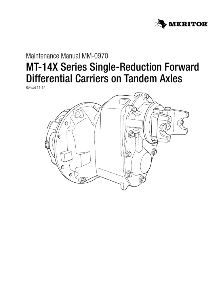 MT-14X Series Single-Reduction Forward Differential Carriers On Tandem ...