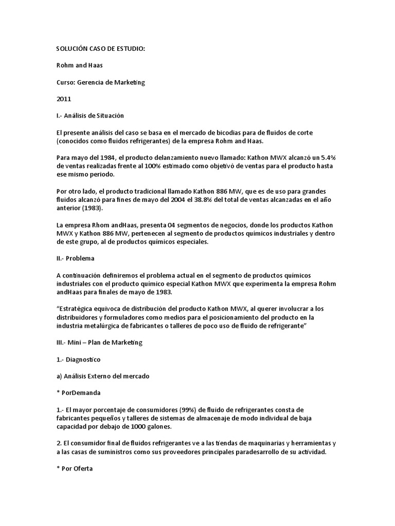 Estrategias de Marketing para Kathon MWX | PDF | Marketing | Producto ...