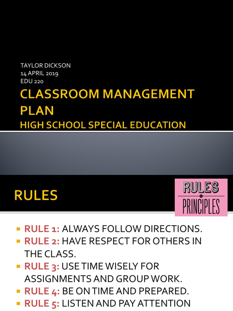 Classroom Behavior Management Plan | PDF | Wellness