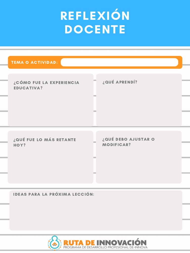 Reflexion Docente | PDF