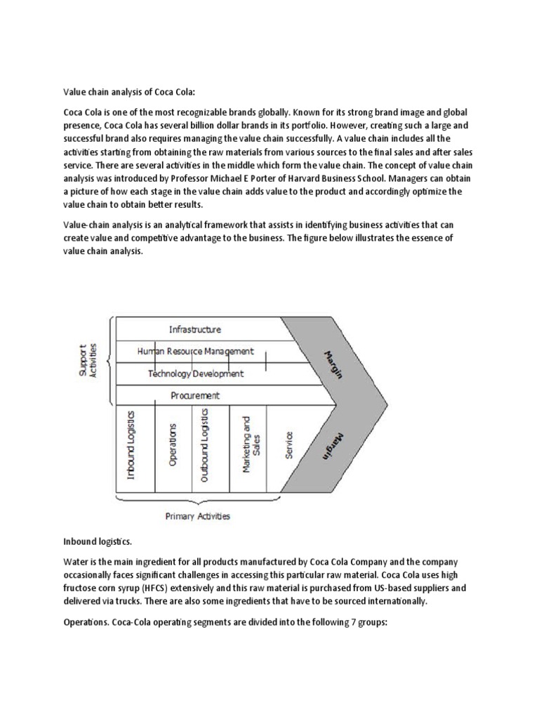 Value Chain | PDF | Value Chain | Coca Cola