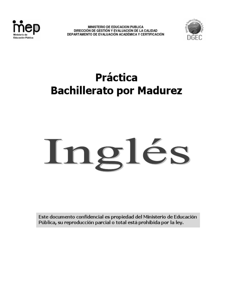 Practica Ingles BXM PDF | PDF