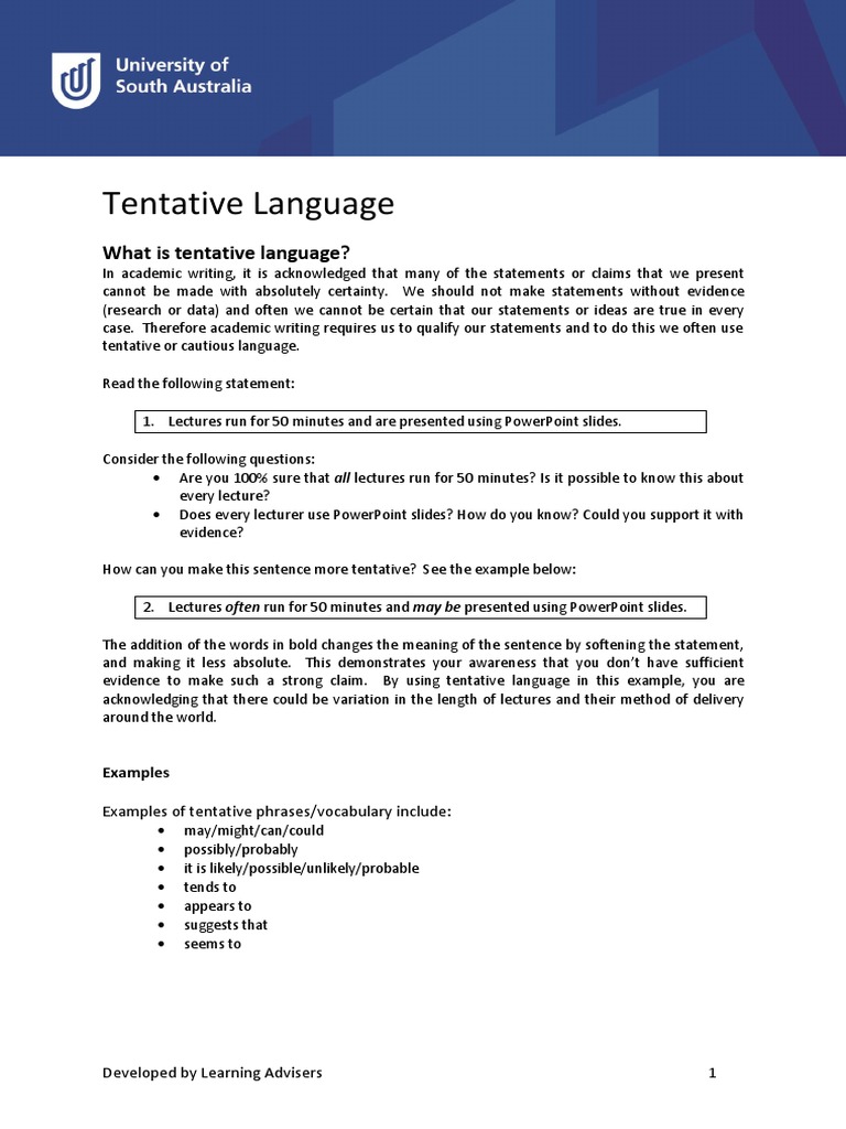 Tentative Language Guide | PDF | Lecture | Sentence (Linguistics)