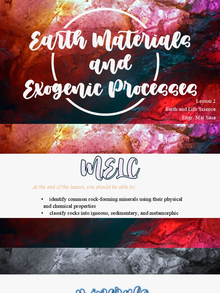 Week 2 Earth&life | PDF | Weathering | Rock (Geology)