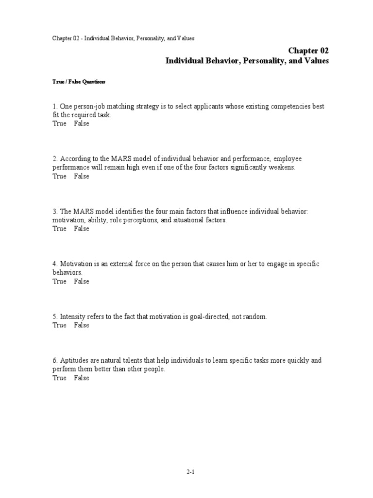 Test Bank Organizational Behavior Emerging Knowledge 5th Edition by ...