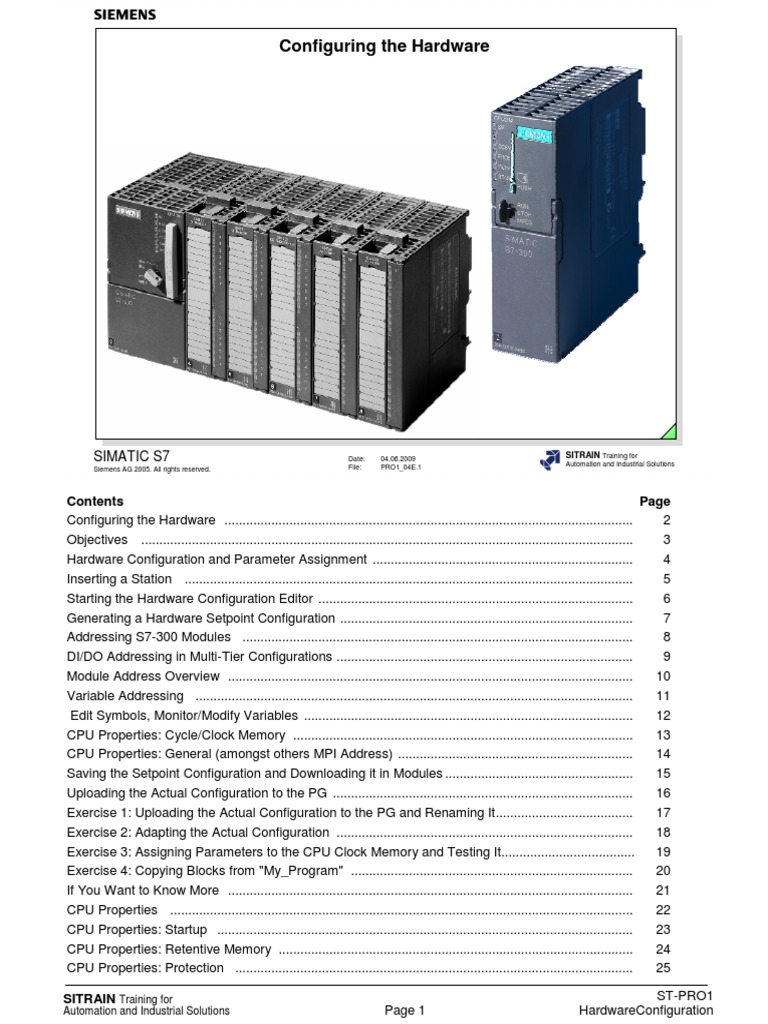 PRO1 04E Hardware-Configuration | PDF | Central Processing Unit | Programmable Logic Controller