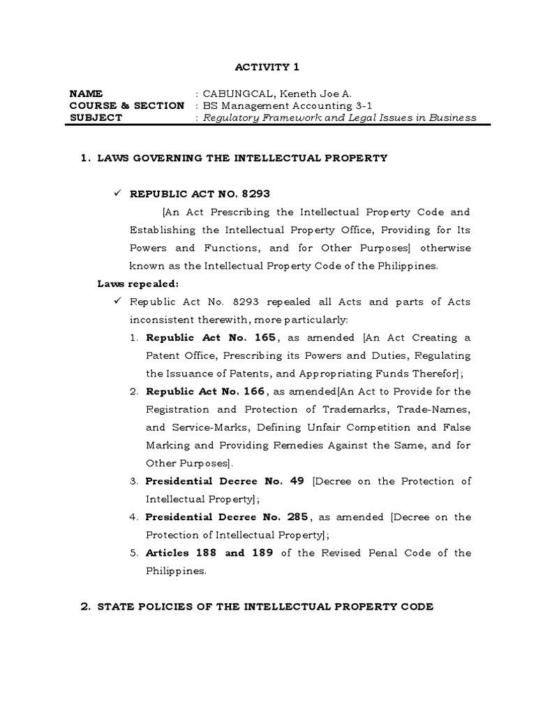 Activity 1 Name COURSE & SECTION: BS Management Accounting 3-1 Subject ...