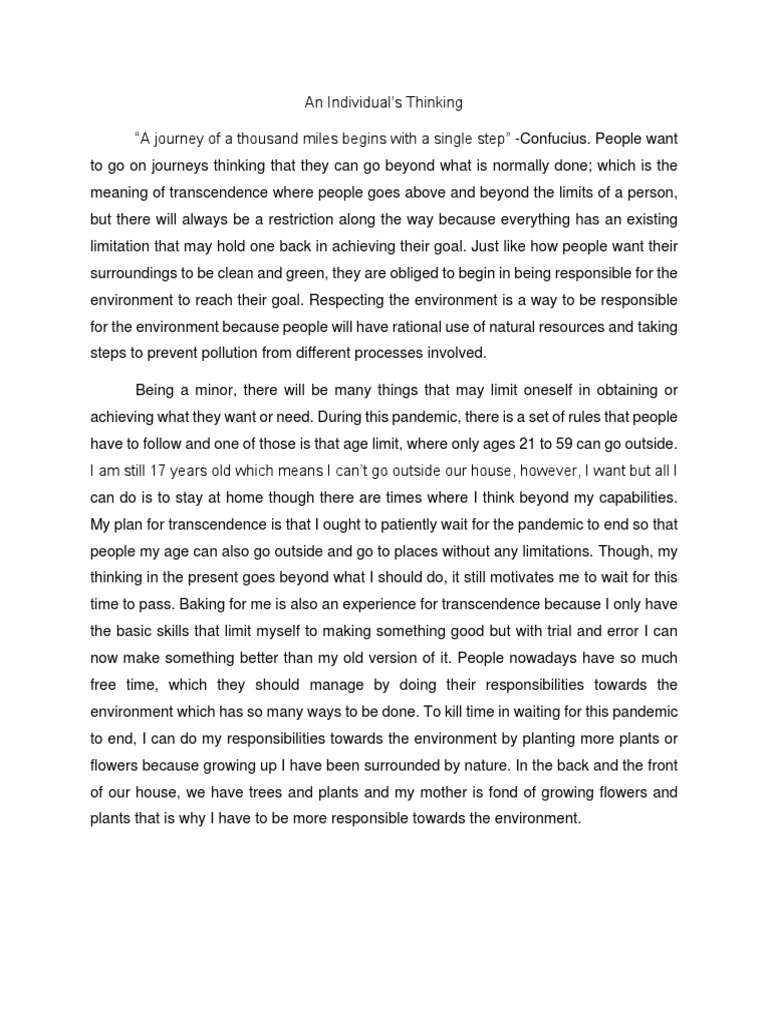 Philosophical Reflection | Download Free PDF | Transcendence ...