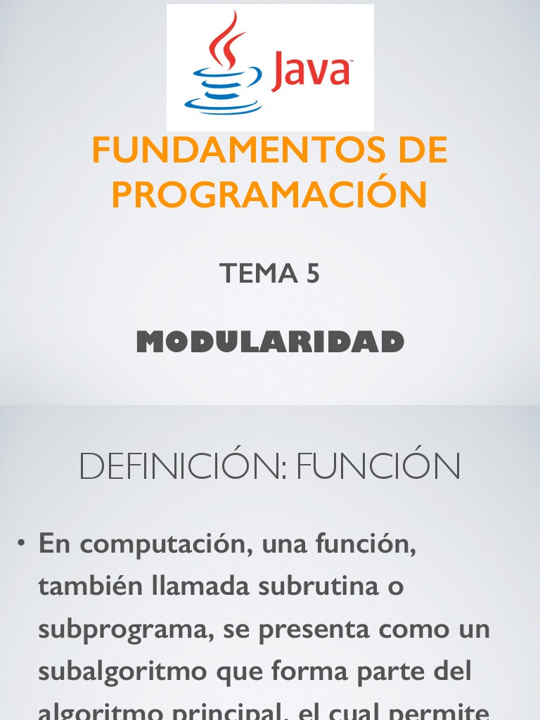 Metodos en Java (MODULARIDAD) | PDF | Java (lenguaje de programación ...