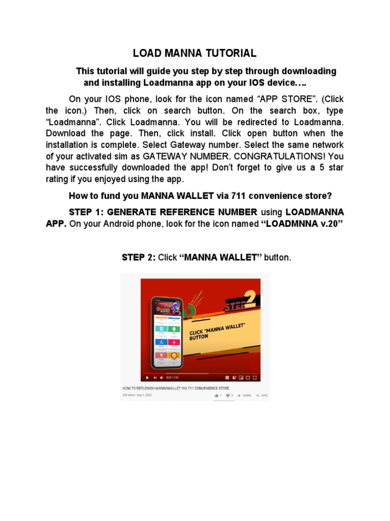 LOAD MANNA How to Download and Install the Loadmanna App | PDF | Google ...