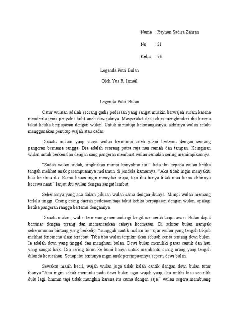 Legenda Putri Bulan | PDF