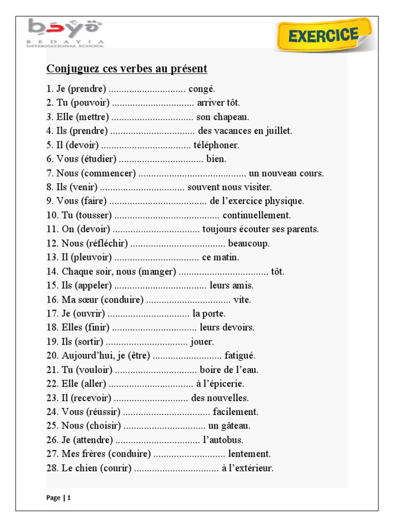 Conjugaison du verbe devoir au présent | PDF | Verbe | Nombre grammatical