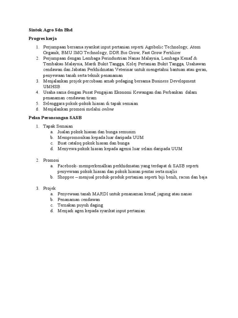 Progress Kerja | PDF