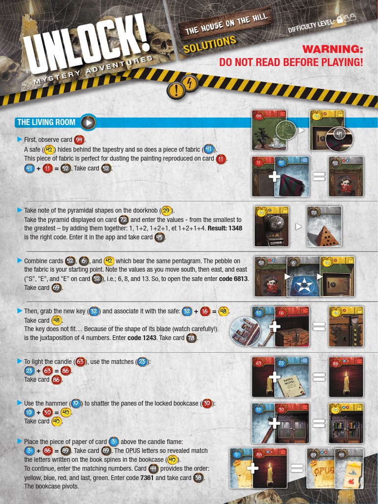 Unlock! House On The Hill Solutions | PDF | Nature