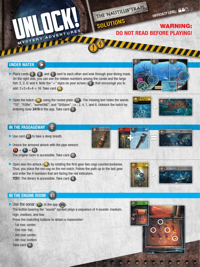 Solutions: Warning: Do Not Read Before Playing! | PDF | Nature