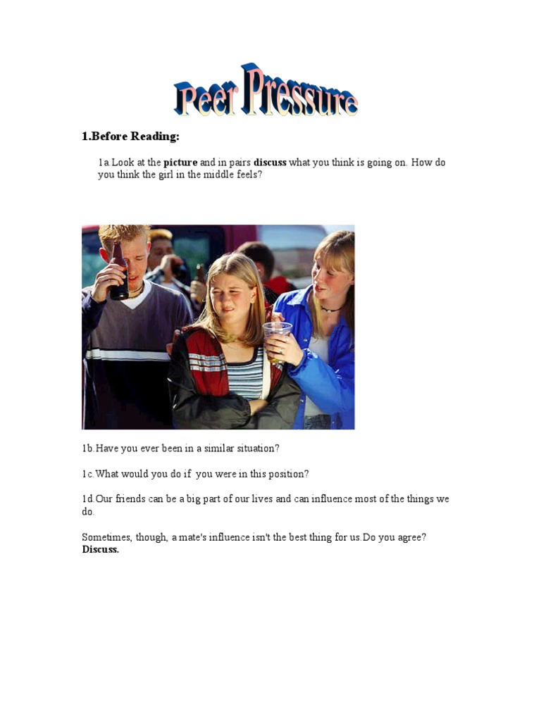 Lesson Plan Peer Pressure | PDF | Lesson Plan