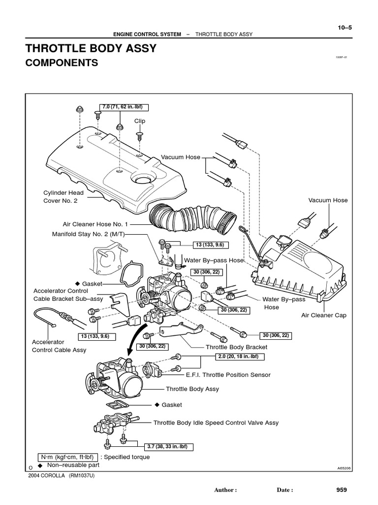 Throttle Body Assy: Components | PDF | Throttle | Machines