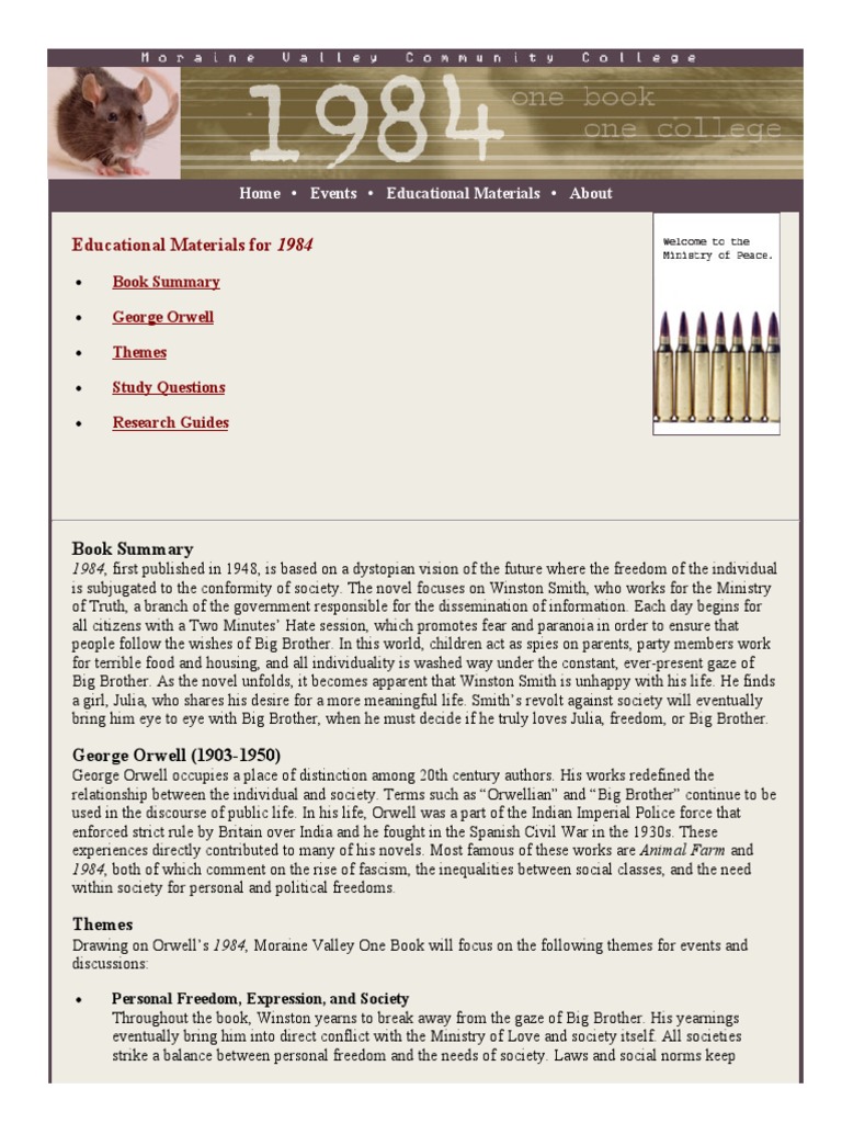 Educational Materials For 1984 | PDF | Dystopia