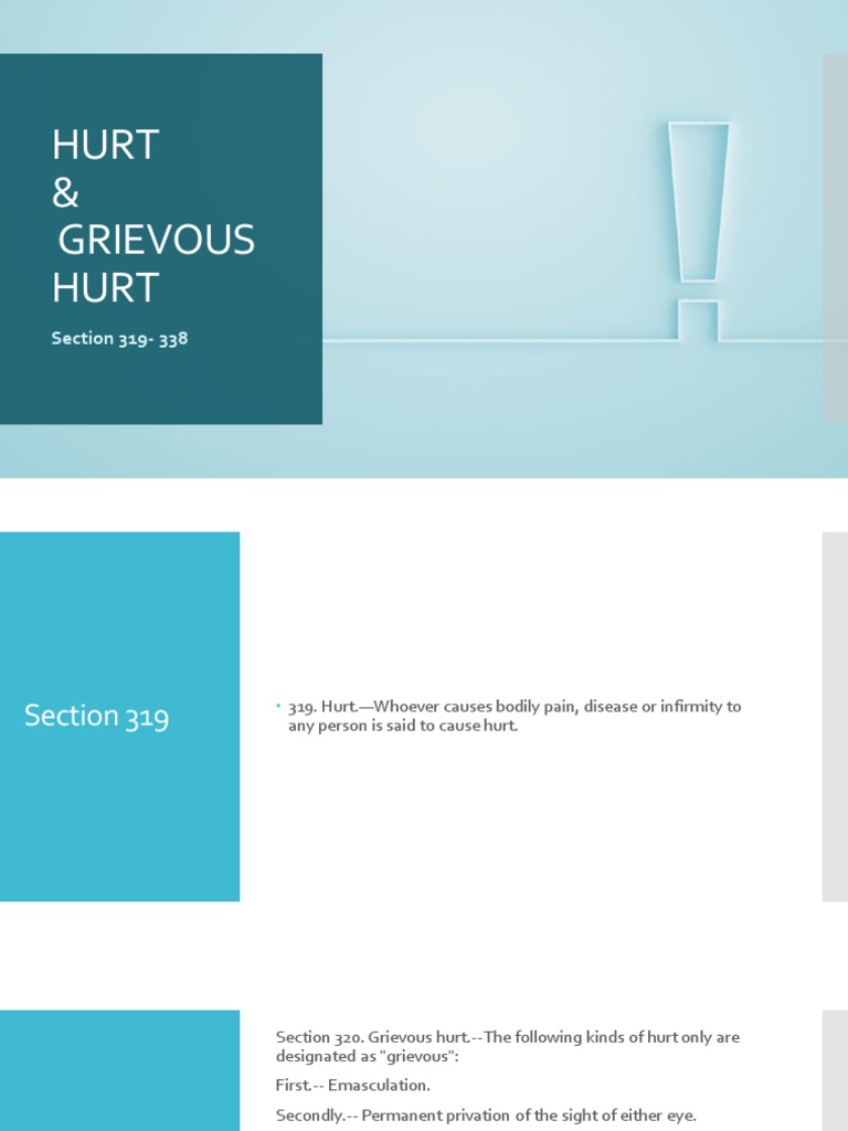 Hurt and Grievous Hurt | PDF | Violence | Injury